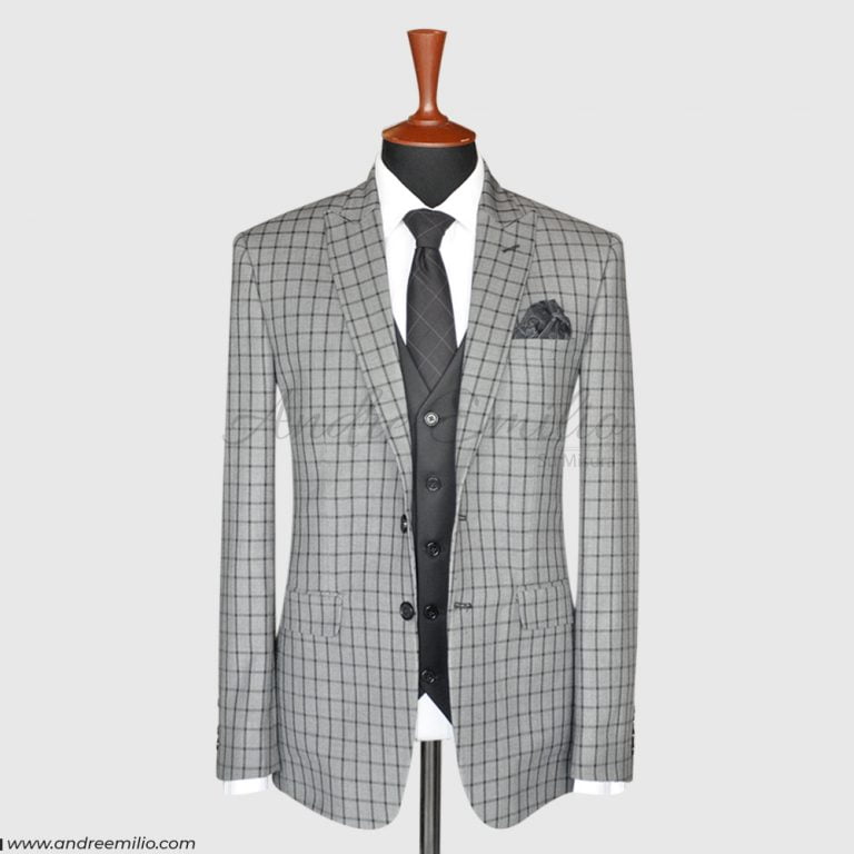 Buy Custom Texture Gray Tuxedo Suit - Save Upto 20%