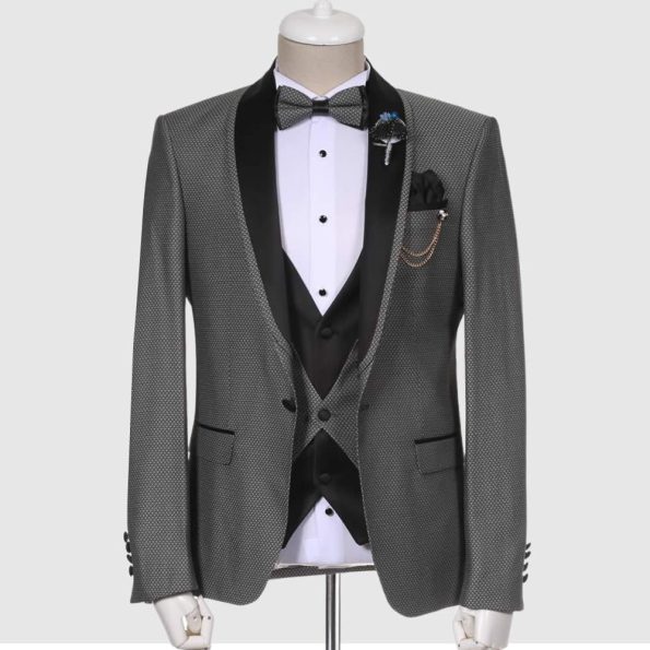 Buy Custom Grey Tuxedo Suits - Free Shipping | Andre Emilio