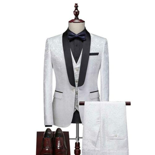 Buy Custom Cream Tuxedo Wedding Suit for Wedding - 10% Off