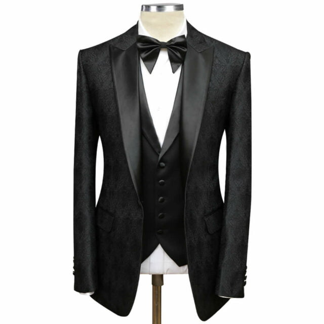 Buy Custom Black Suits for Men - Fit Guarantee - Andre Emilio