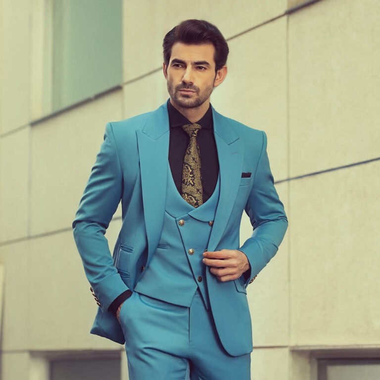 Checkout Sky Blue Prom Suit | Free Shipping | Andre Emilio