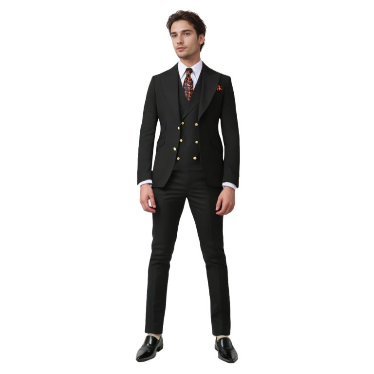 Buy Custom Black Suits for Men - Fit Guarantee - Andre Emilio